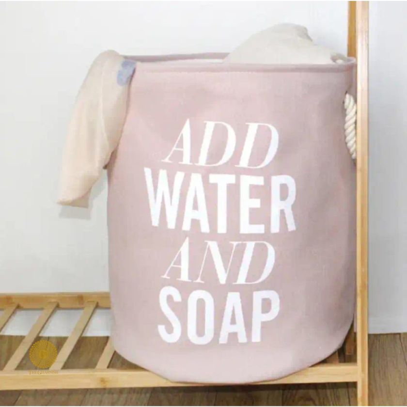 Large Capacity Folding Laundry Basket Round Storage Bag | The Gharnish ...